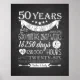 50th wedding anniversary, chalkboard, 50 years poster | Zazzle