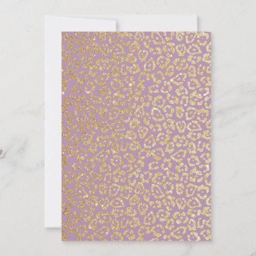 50th Wedding Anniversary Gold & Violet Leopard Invitation | Zazzle
