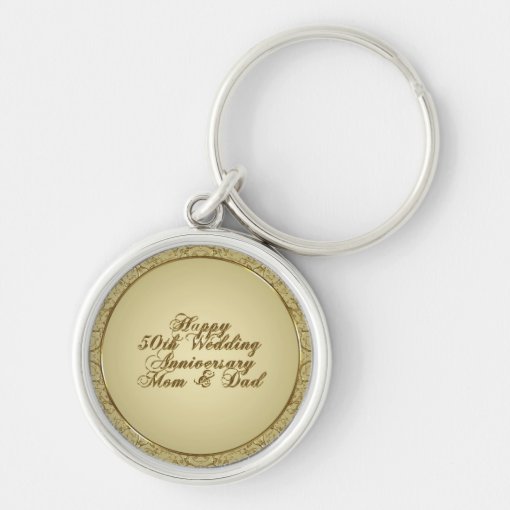 50th Wedding Anniversary Key Chain | Zazzle