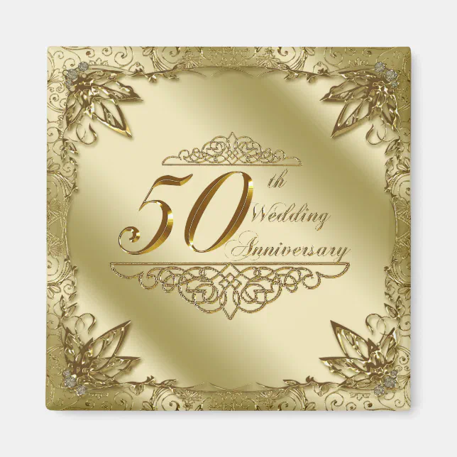 50th Wedding Anniversary Magnet | Zazzle