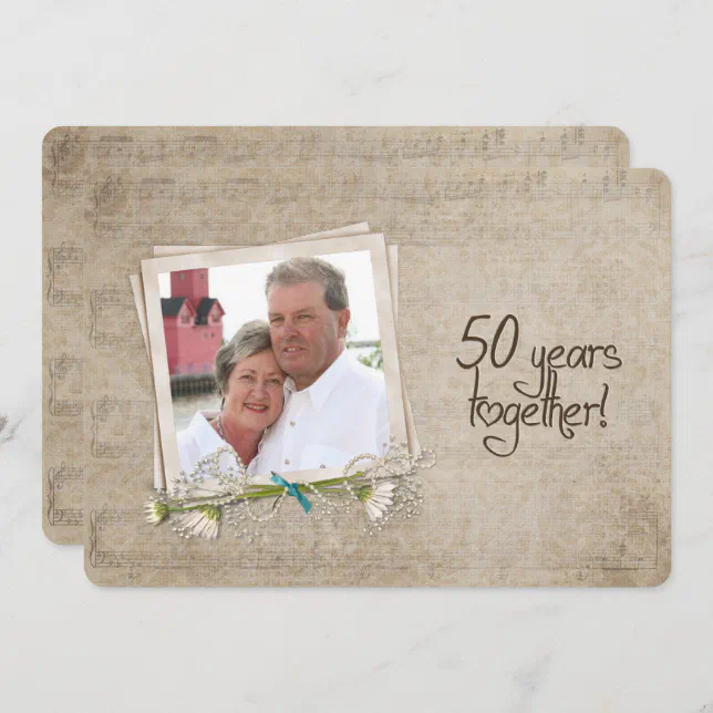 50th Wedding Anniversary Open House Invitation | Zazzle