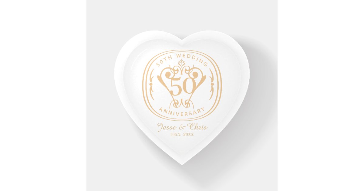 50th Wedding Anniversary Paperweight | Zazzle