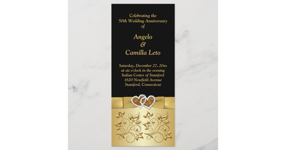 50th Wedding Anniversary Vow Renewal Program | Zazzle.com