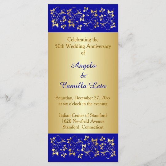 50th Wedding Anniversary Vow Renewal Program | Zazzle.com