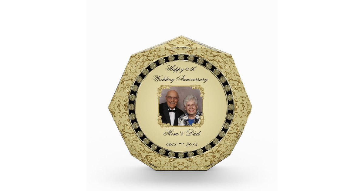 50th Wedding Photo Anniversary Award | Zazzle