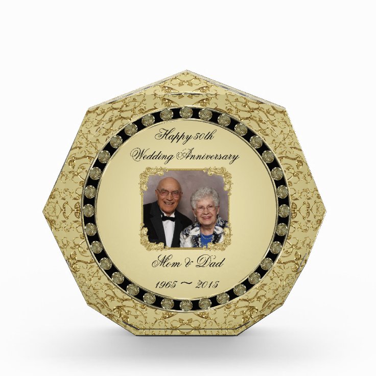 50th Wedding Photo Anniversary Award | Zazzle
