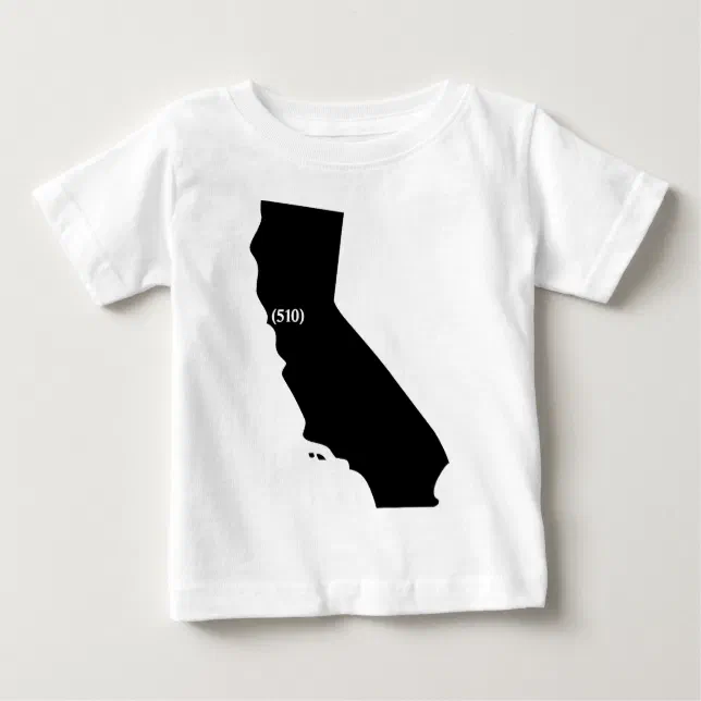 510 Area Code, California, Bay Area Baby T-Shirt | Zazzle