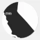 510 Area Code, California, Bay Area Classic Round Sticker | Zazzle