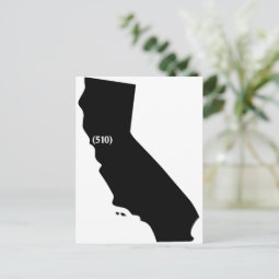 510 Area Code, California, Bay Area Postcard | Zazzle