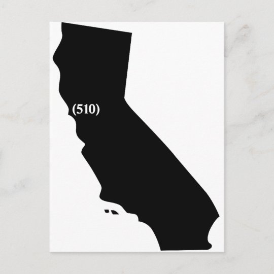 510 Area Code, California, Bay Area Postcard | Zazzle.com