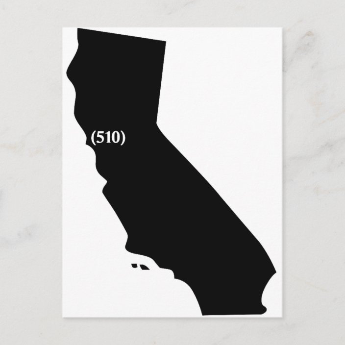510 Area Code, California, Bay Area Postcard | Zazzle.com