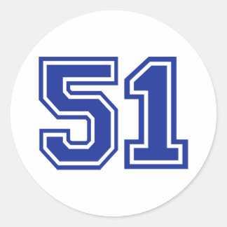 87+ Number 51 Stickers and Number 51 Sticker Designs | Zazzle