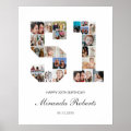 51st Birthday Number 51 Custom Photo Collage Poster | Zazzle