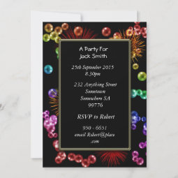 51st Birthday party Invitation with balloons | Zazzle