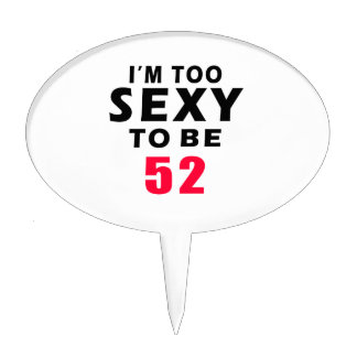 52nd Birthday Cake Toppers, 52nd Birthday Cake Picks & Decorations