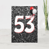 53rd Birthday Balloons on Black Glitter Card | Zazzle