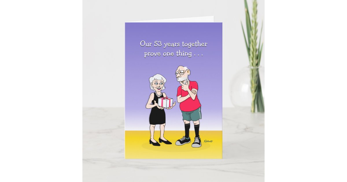 53rd Wedding Anniversary Greeting Card | Zazzle