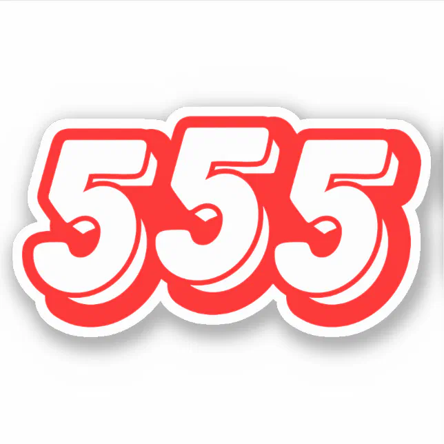 555 STICKER | Zazzle