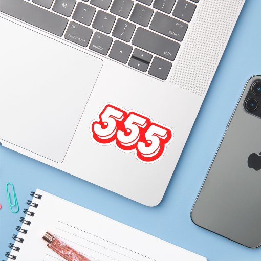 555 STICKER | Zazzle