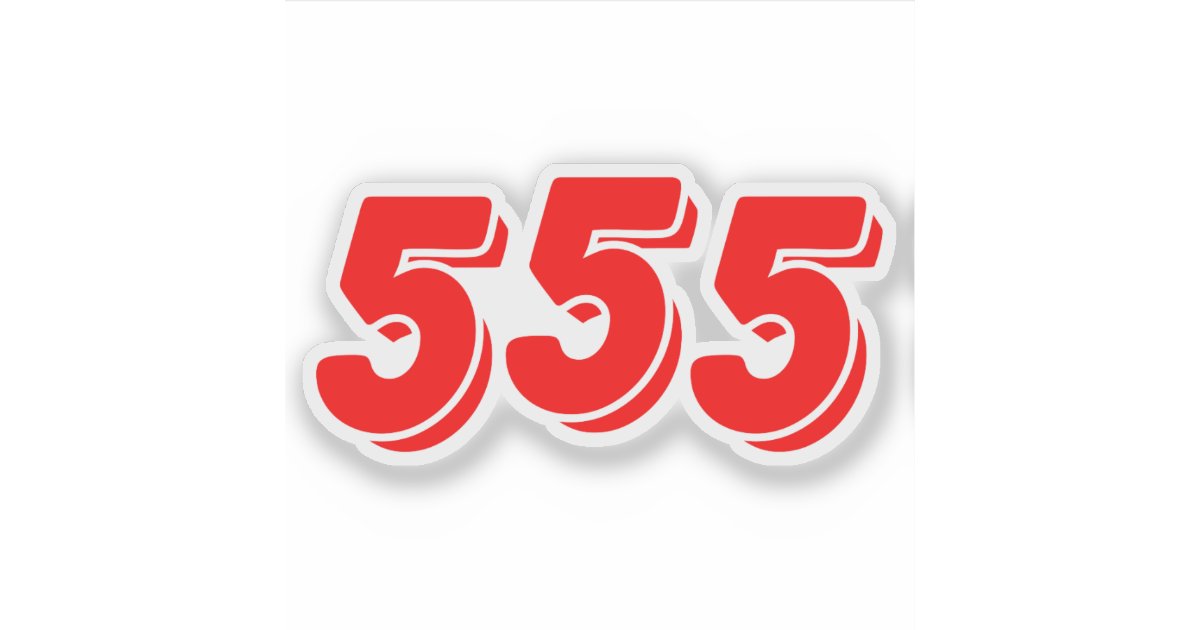 555 STICKER | Zazzle