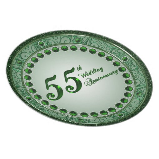 55 Wedding Anniversary Melamine Plate | Zazzle