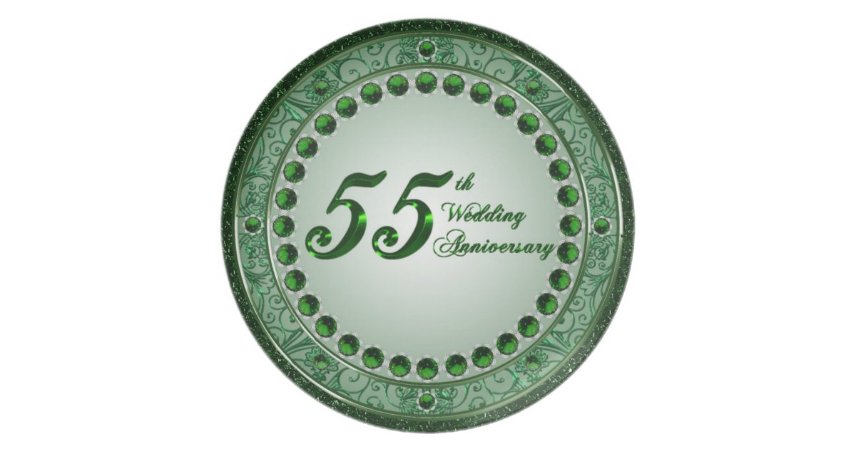 55 Wedding Anniversary Melamine Plate | Zazzle