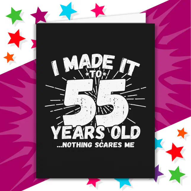 55 Year Old Sarcastic Meme Funny 55th Birthday Card | Zazzle