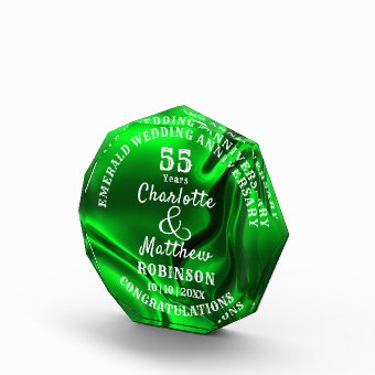 55th Anniversary Emerald Wedding Gift Personalized | Zazzle