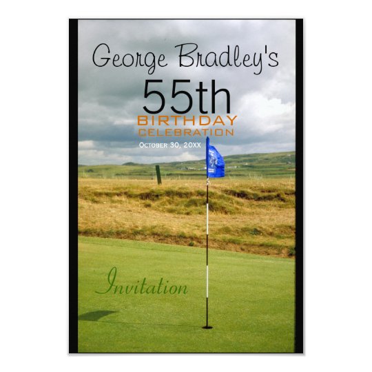 55th Birthday Celebration Golf Customizable Invite | Zazzle.com