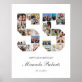 55th Birthday Number 55 Custom Photo Collage Poster | Zazzle