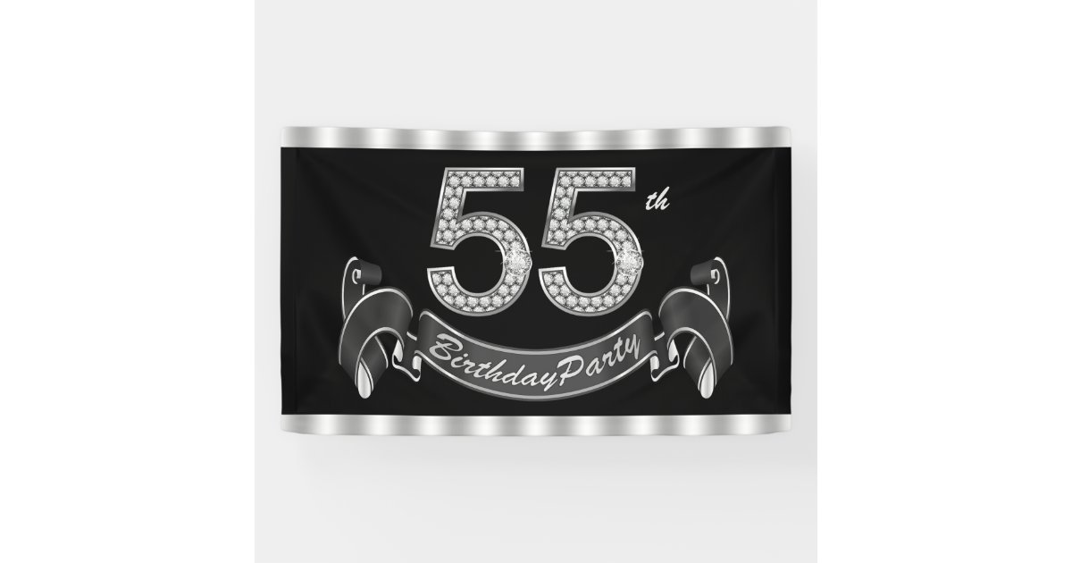 55th Birthday Party Banner | Zazzle