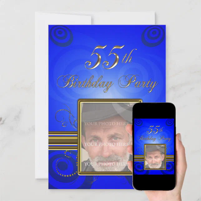 55th Birthday party Invitation | Zazzle