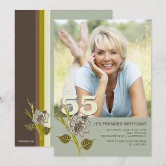 55th Birthday Photo Invitation | Zazzle