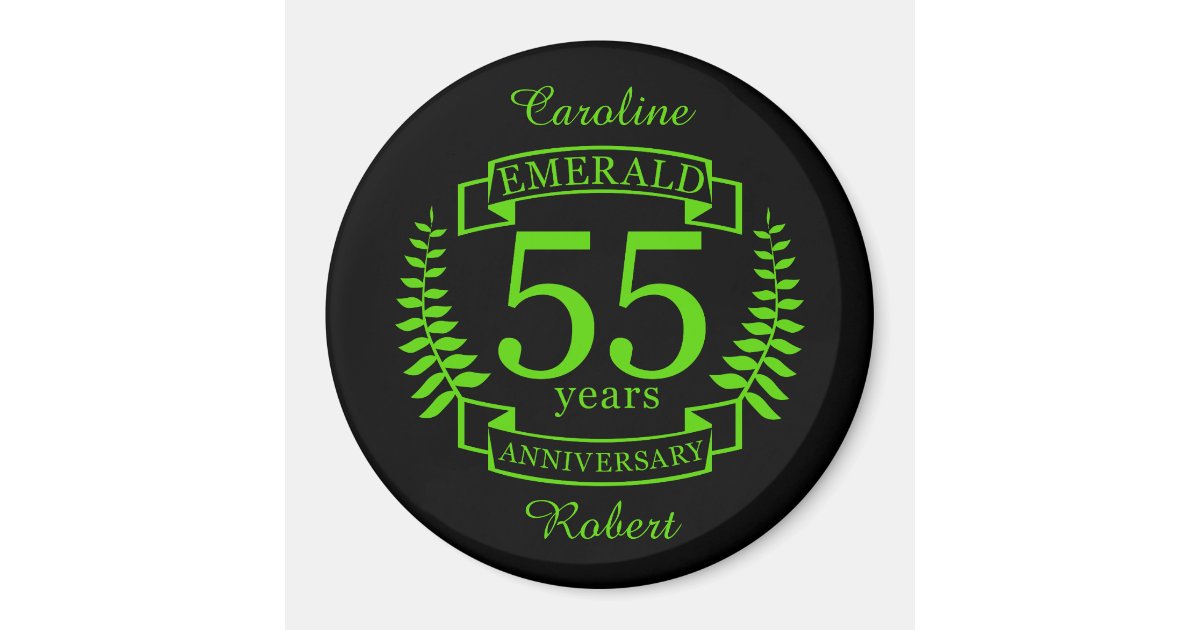 55th Wedding ANNIVERSARY EMERALD Magnet | Zazzle