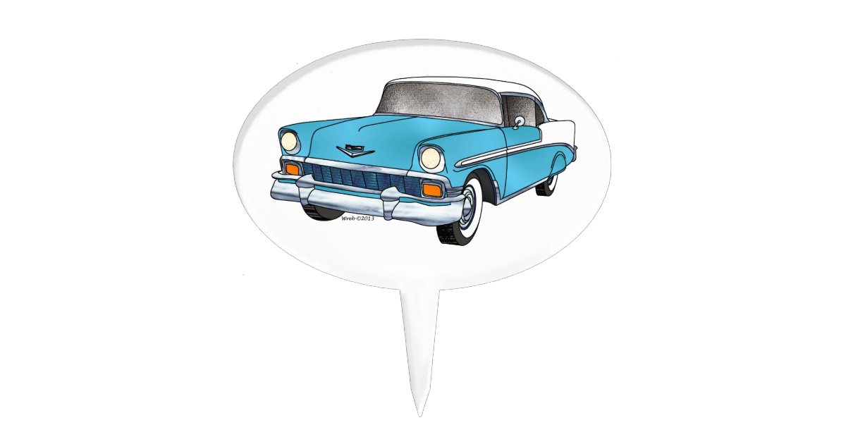 56 Chevrolet Belair Cake Topper | Zazzle