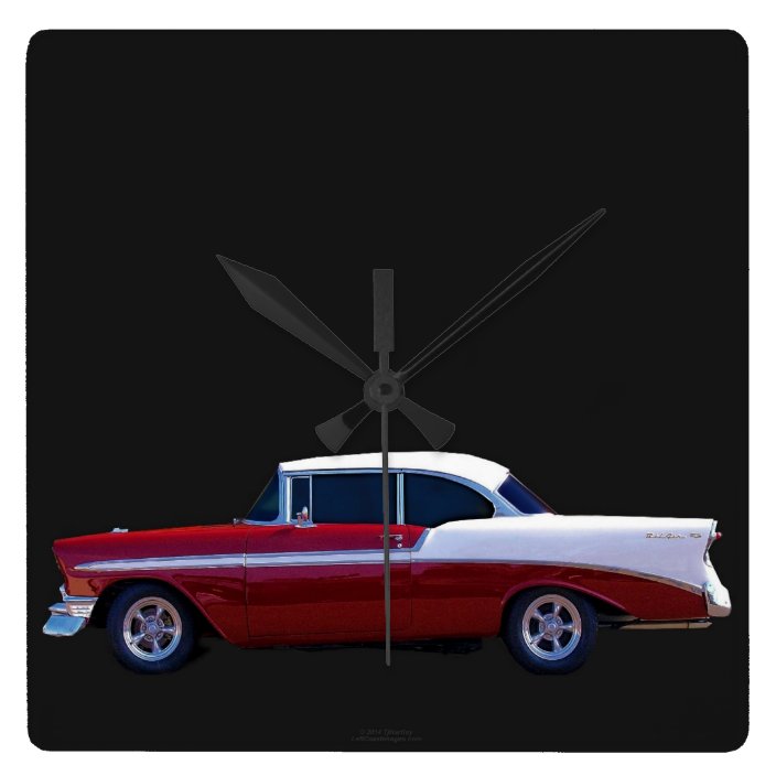 '56 CHEVY BEL AIR CLOCK | Zazzle.com