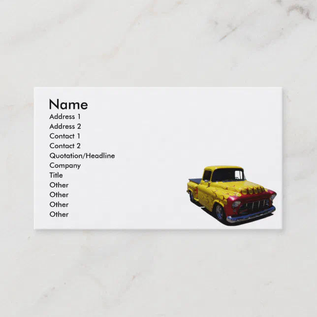 56 pickup business card | Zazzle