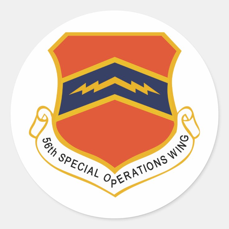 56th SOW Classic Round Sticker | Zazzle