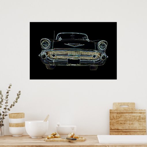 57 Chevy Bel Air Poster | Zazzle