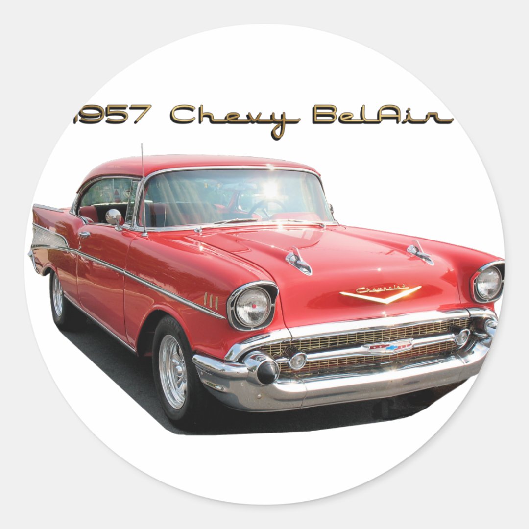57 Chevy Belair sticker | Zazzle