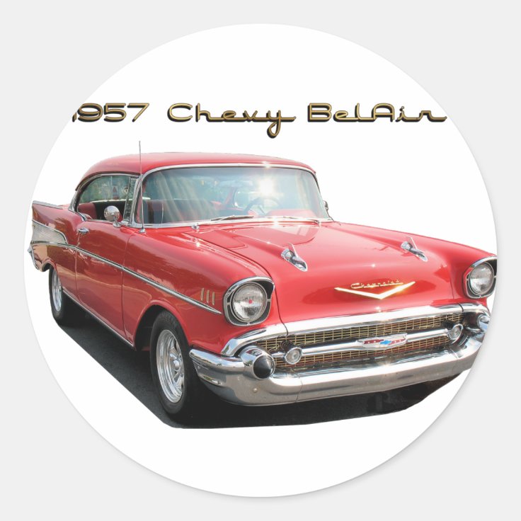 57 Chevy Belair sticker | Zazzle