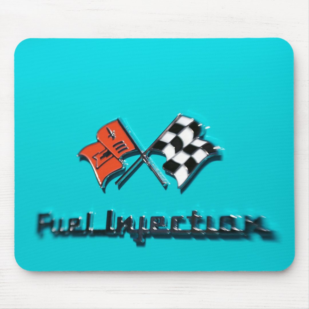 57 Chevy Fuel Injection Badge Mousepad | Zazzle