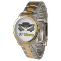 57 Chevy Two-Tone with Gold and Silver Tone Watch | Zazzle