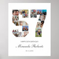 57th Birthday Number 57 Custom Photo Collage Poster | Zazzle