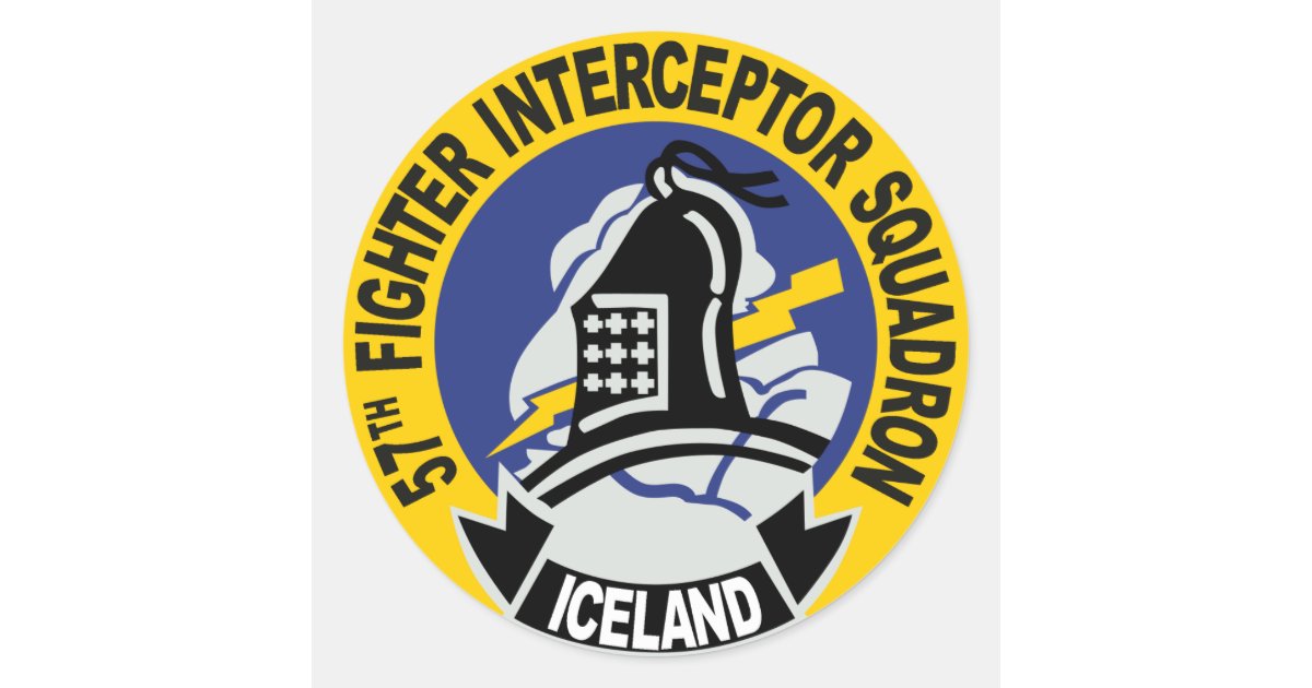 57th Fighter Interceptor Squadron Classic Round Sticker | Zazzle
