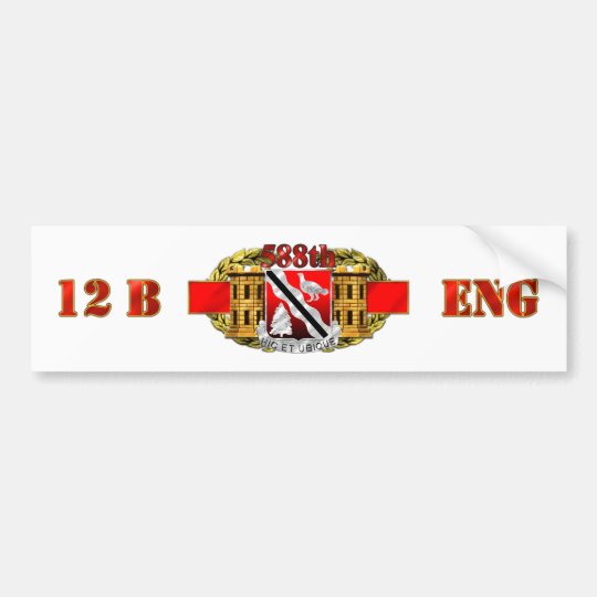 588th Engineer Battalion Bumper Sticker | Zazzle.com