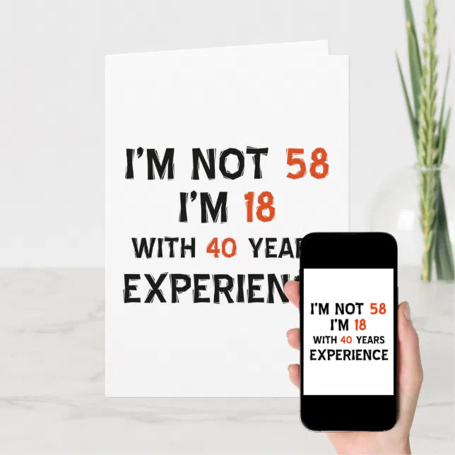 58th birthday designs card | Zazzle