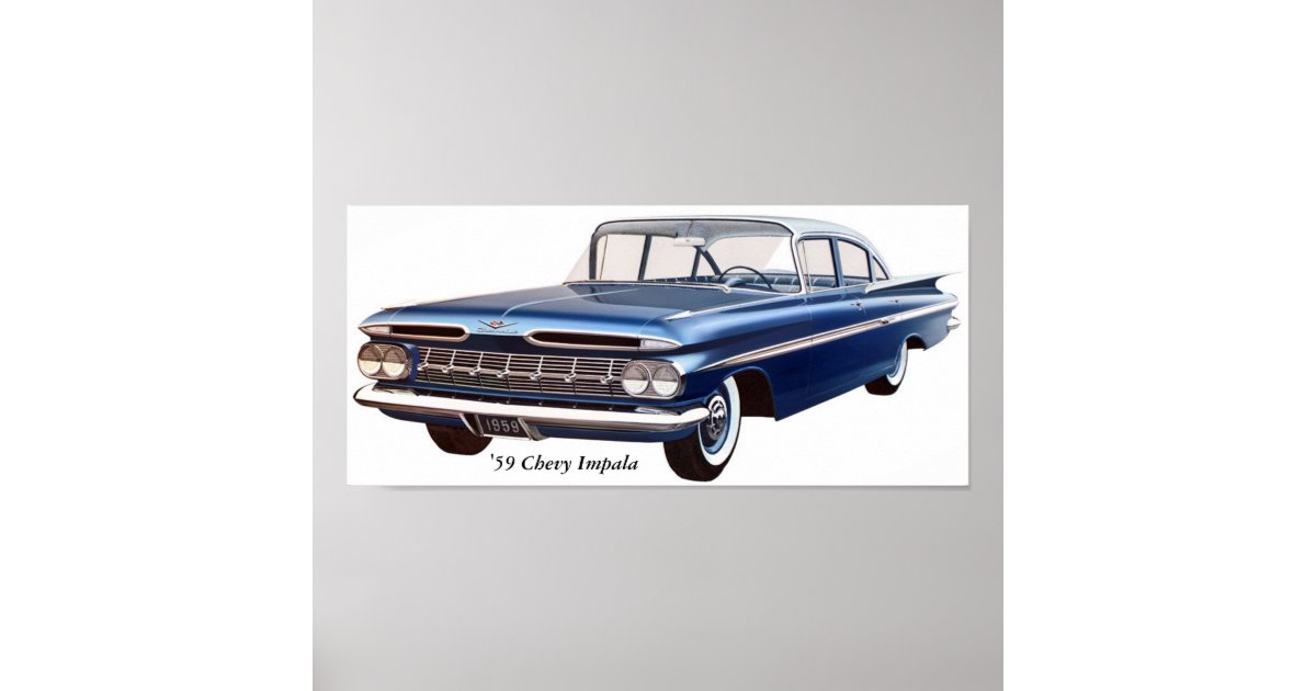 '59 Chevy Impala Poster | Zazzle