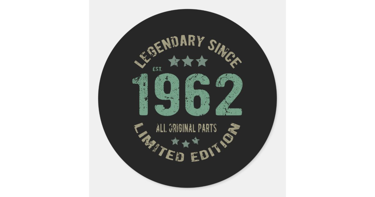 59 Year Old Bday Legend 59th Birthday Classic Round Sticker | Zazzle