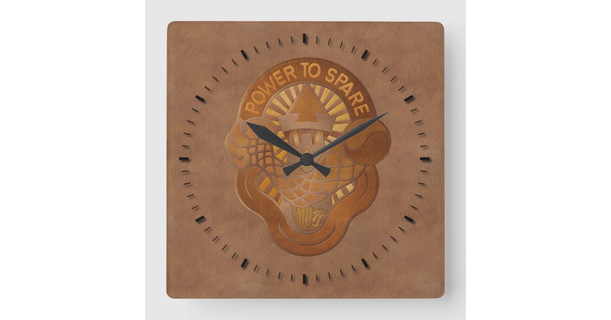 59th Ordnance Brigade crest - tooled leather look Square Wall Clock ...
